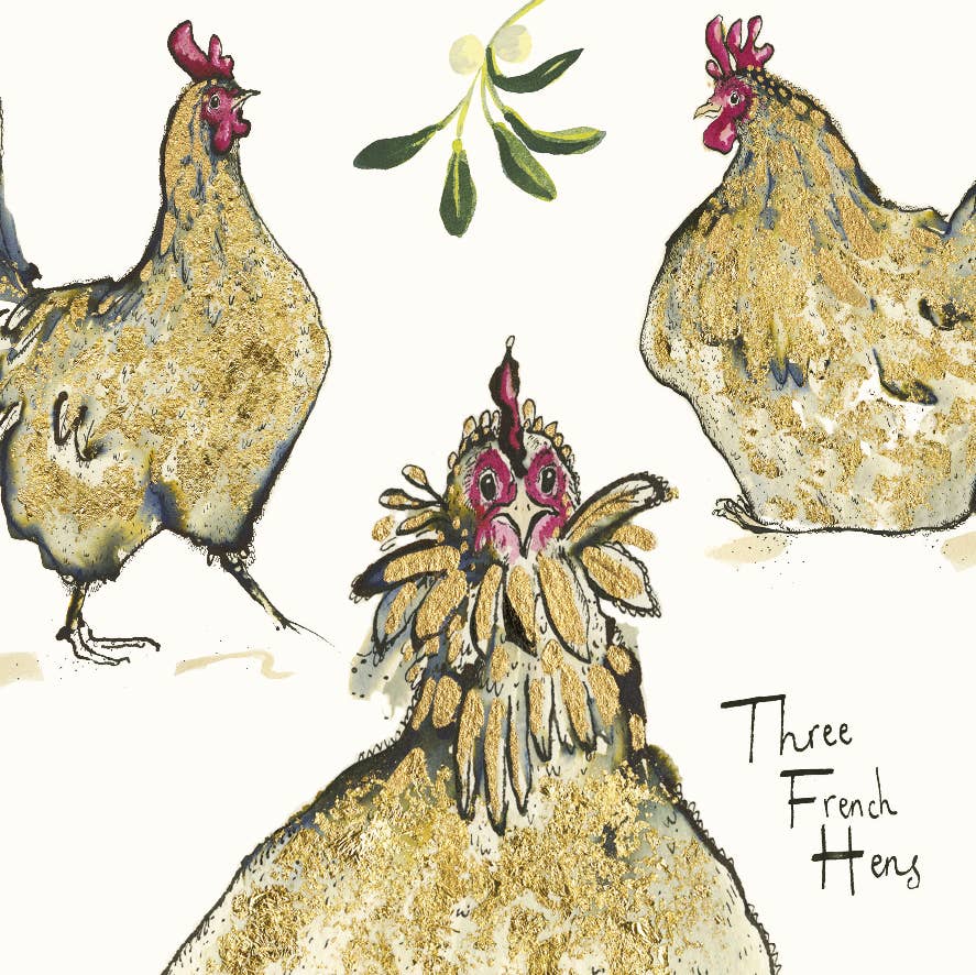 Three French Hens Christmas Card – The Creemore Flower Company Inc.