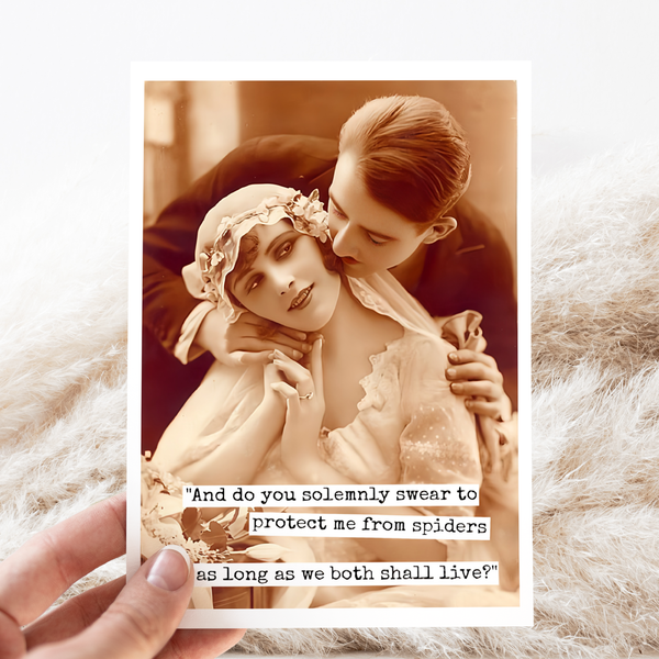 Funny Wedding Card. Protect Me From Spiders... – The Creemore Flower ...